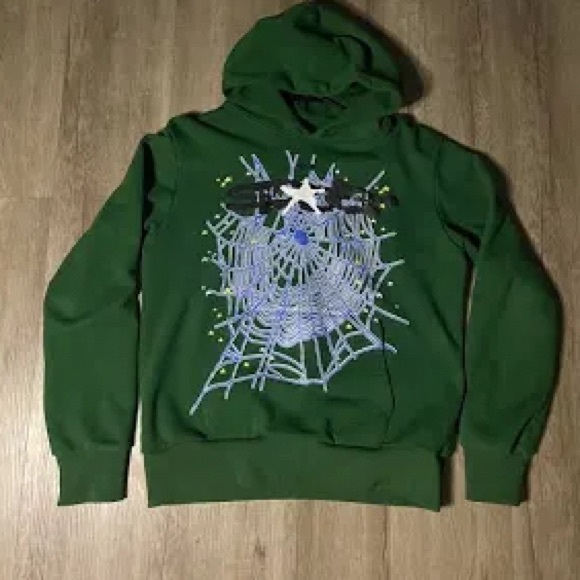 Sp5der | Jackets & Coats | Hunter Green Sp5der Hoodie | Poshmark